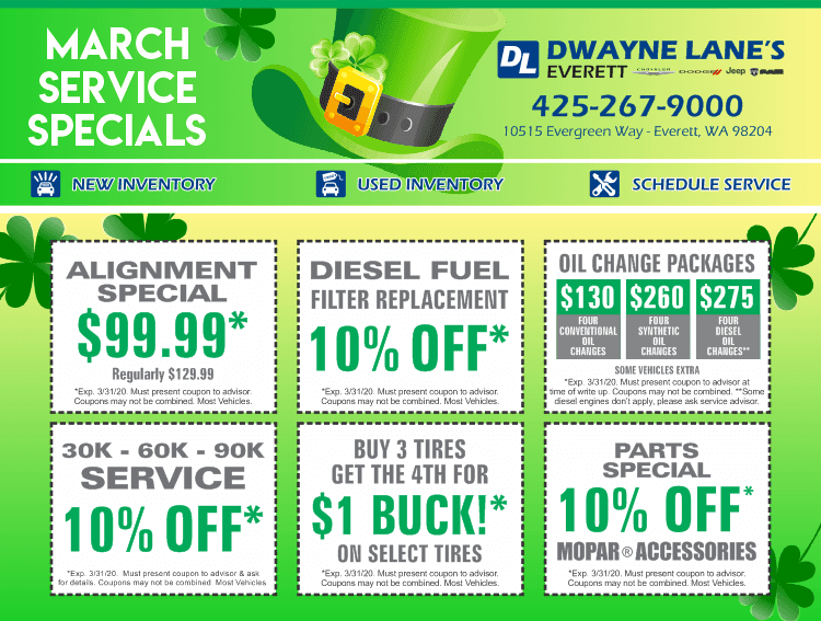 Auto Service Specials | Dwayne Lane's Chrysler Jeep Dodge RAM near ...