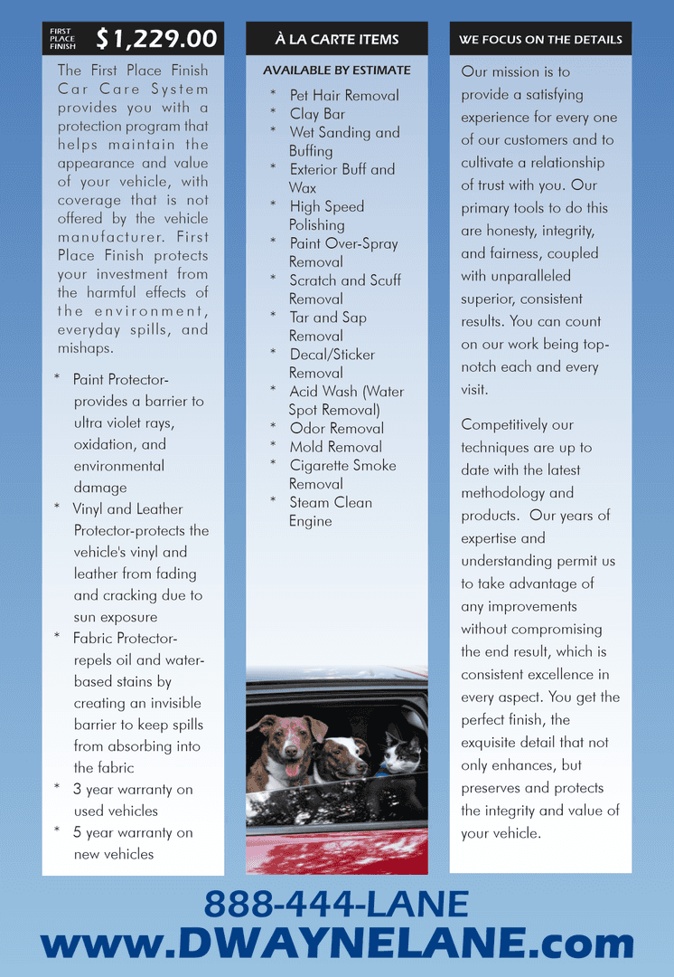 Vehicle Detailing | Dwayne Lane's Chrysler Jeep Dodge RAM