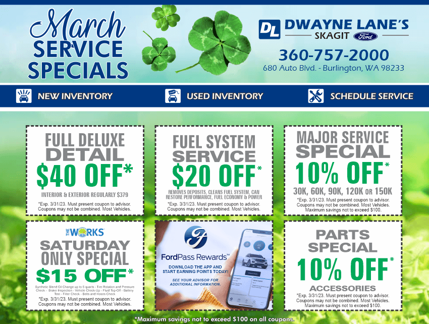 Service Coupons | Dwayne Lane's Skagit Mazda | Burlington